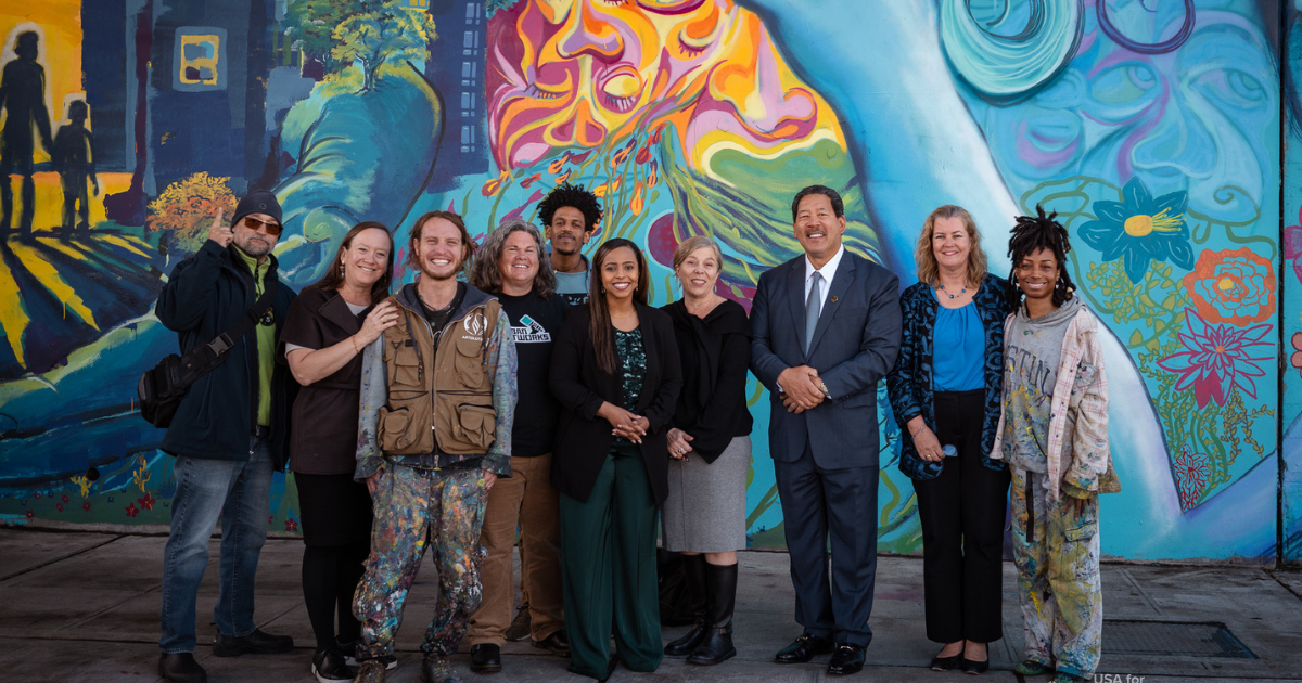 A mural in West Seattle celebrates the history of a welcoming community